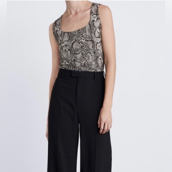 Zara | Tops | Zara Snake Pattern Stretch Square Neck Tank Top | Poshmark